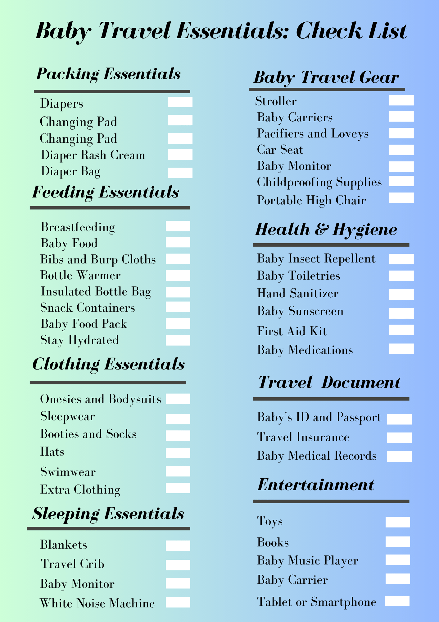 44 Must-Have Baby Travel Essentials & Travel Tips - TravelersGears